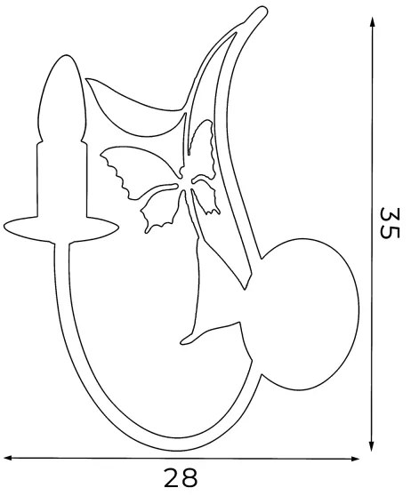 Nástěnné svítidlo SUMMER 1xE14/60W/230V