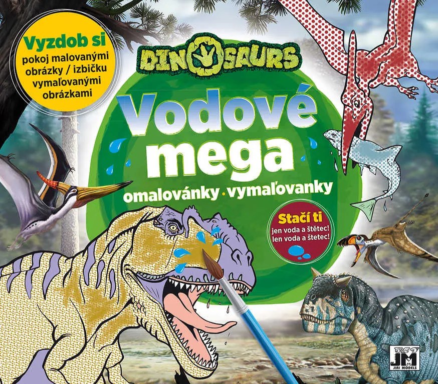 JIRI MODELS Mega omalovánky vodové Dinosauři 6