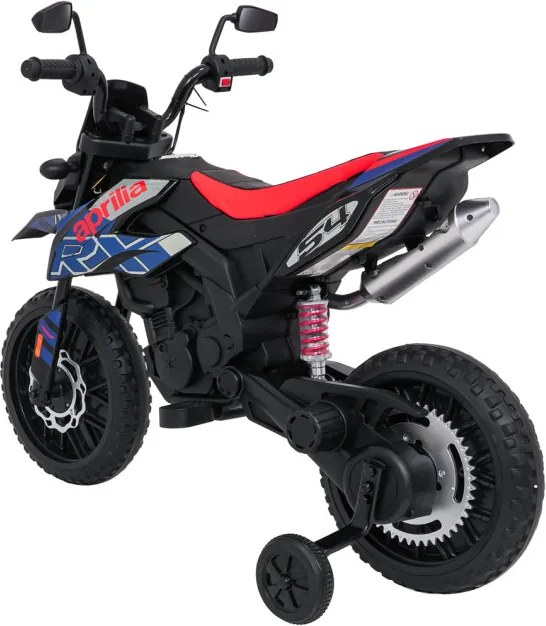Elektrická motorka Aprilia RX modrá
