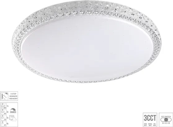 Prezent 71339 - LED Stm. stropní svítidlo AMBIA LED/30W/230V pr. 39,5 cm čirá