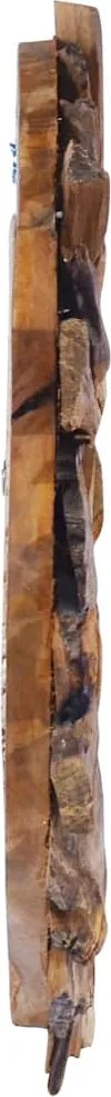 Nástěnné zrcadlo 40 cm teak kulaté 288803