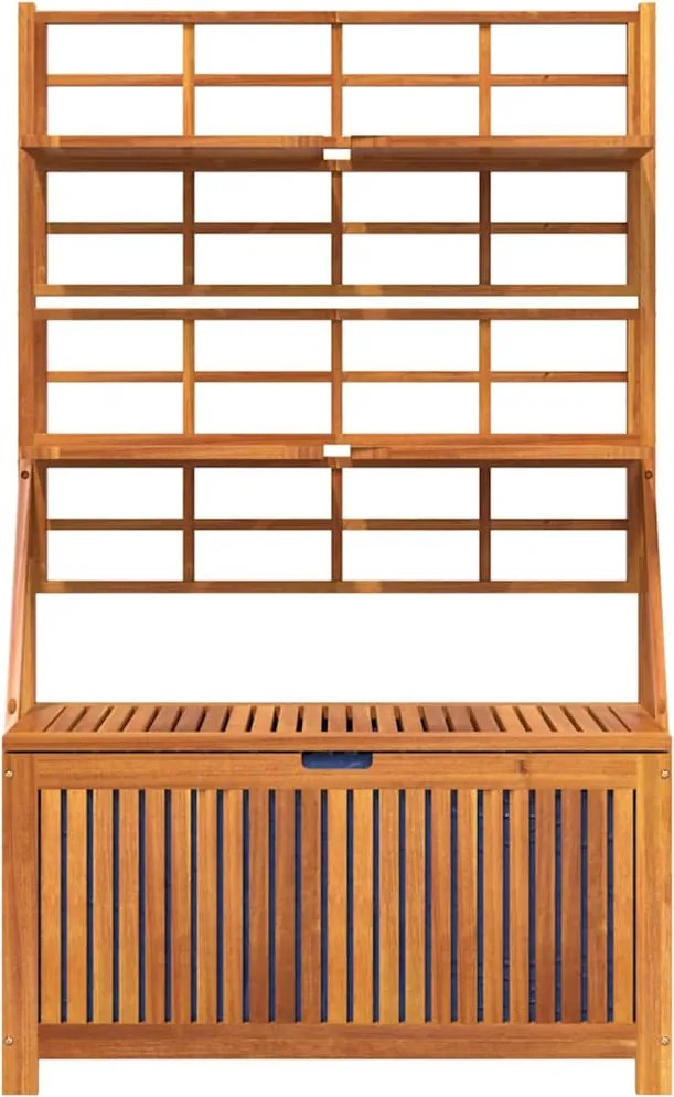 Úložný box s treláží 99 x 50 x 160 cm masivní akáciové dřevo 318760