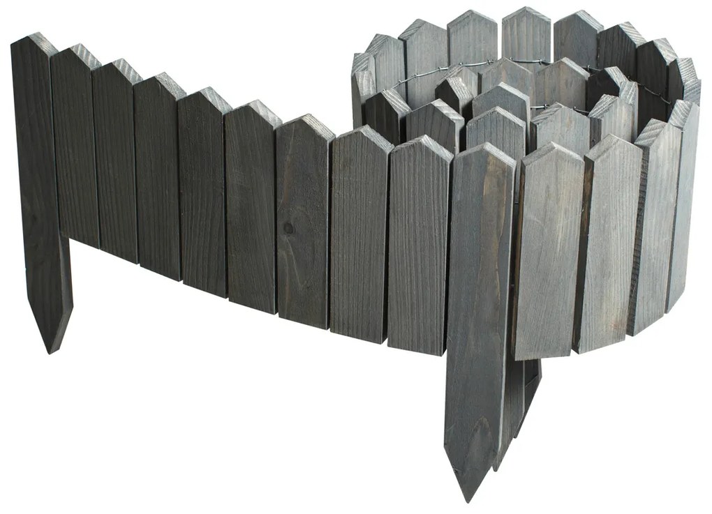 Vingo Plůtek na ohraničení záhonu - šedý, 20 x 196 cm