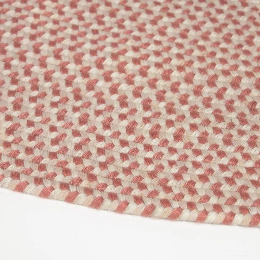 OnaDnes -20% Červený látkový koberec Kave Home Rodhe ⌀ 150 cm