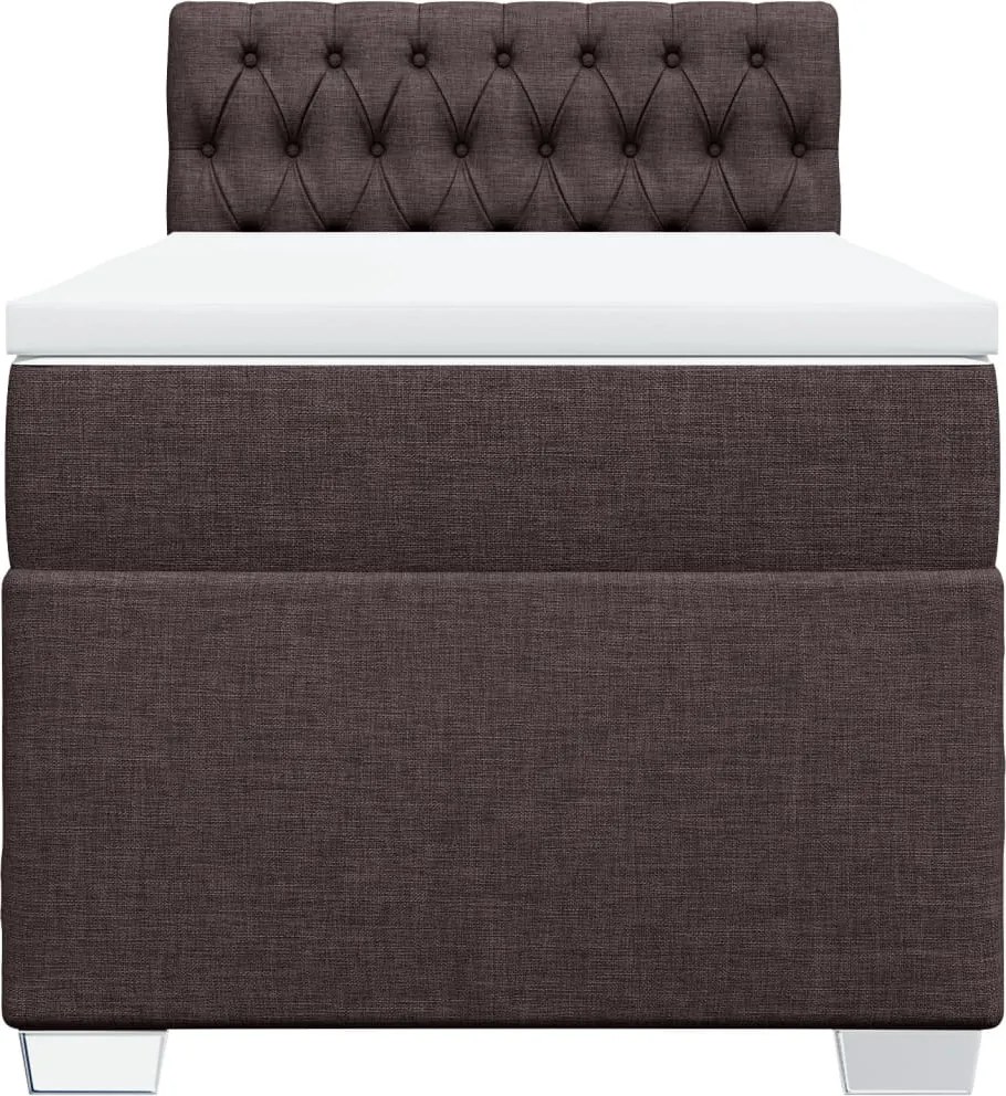 Box spring postel s matrací tmavě hnědá 100 x 200 cm textil 3288109