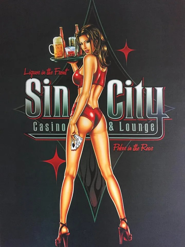 Dejtonazed Obraz Sin City Casino &amp; Lounge Las Vegas, 70×50 cm
