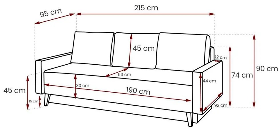 Sedací sestava OVIEDO | 3+1+1 | rozkládací + úložný prostor | hnědá