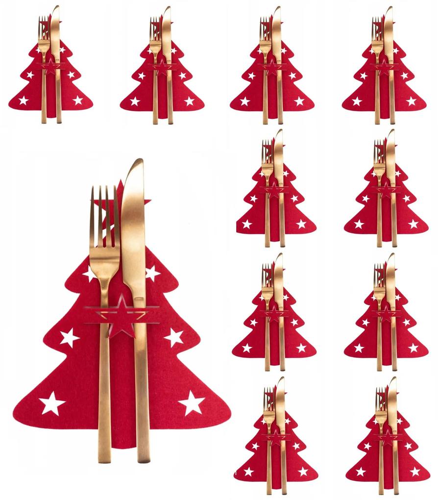 Tutumi, vánoční obal na příbor 10ks KF357-10, červená, CHR-09530
