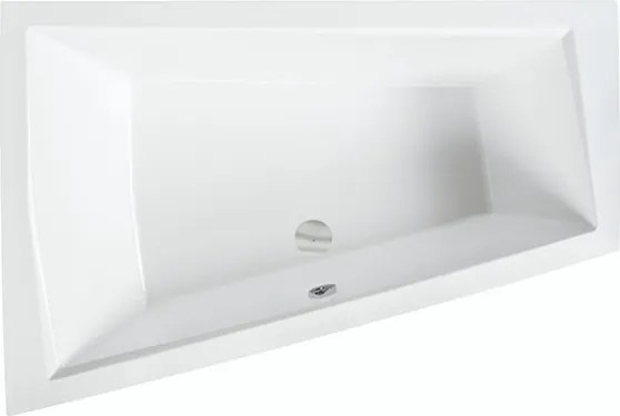 Besco Akrylátová asymetrická vana se sníženým lemem Intima Duo Slim 170x125 (180x125) Barva: Bílá, Rozměry (cm): 170x125, Orientace: Levá