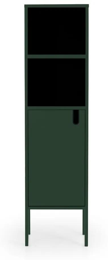 Tmavě zelená skříň Tenzo Uno, výška 152 cm