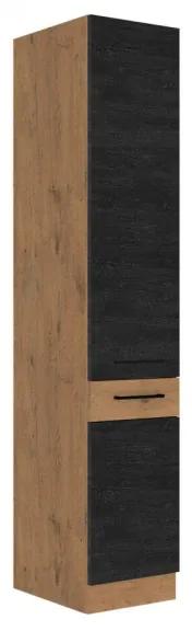Vysoká kuchyňská skříňka Woodline 40 DK-210 2F, Barva: Dub lancelot / bíly lesk