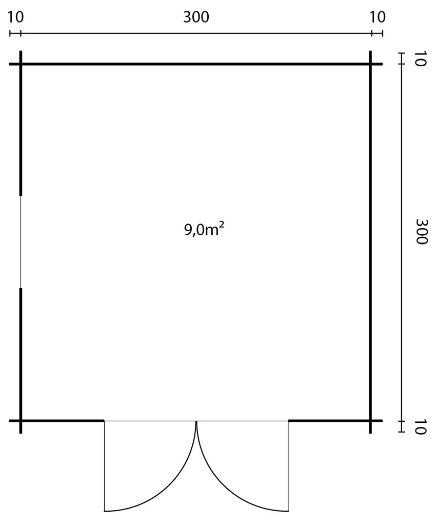 Domek Sára 320x320cm, 40mm