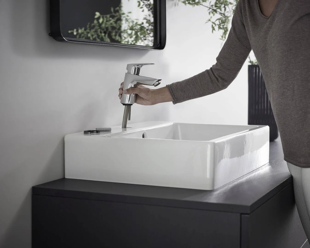 Hansgrohe Logis, umyvadlová baterie s výpustí, chromová, 71070000