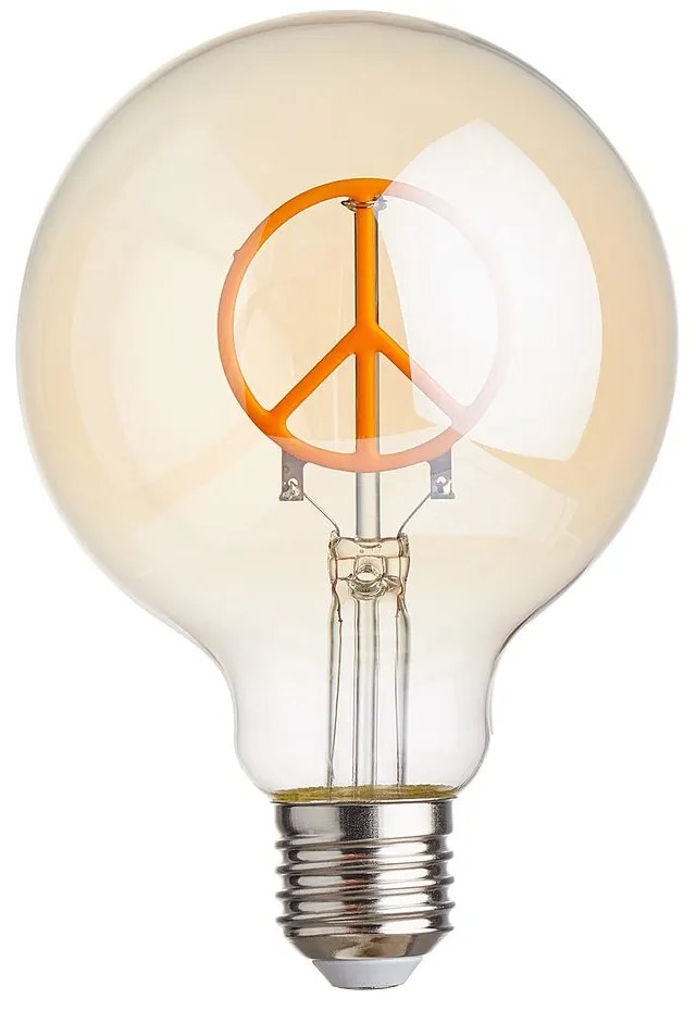 BRIGHT LIGHT LED Lampa znak míru 14 cm