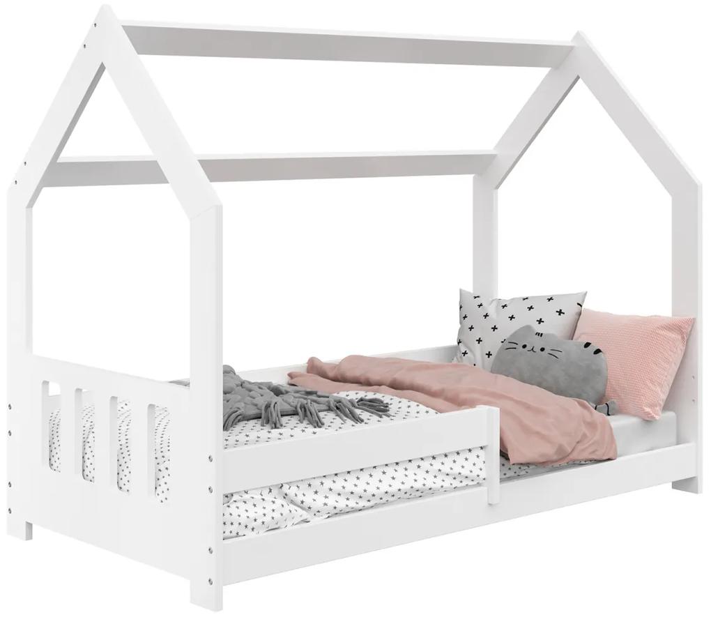 AMI nábytek Dětská postel DOMEČEK D5C 160 x 80 cm masiv bílá