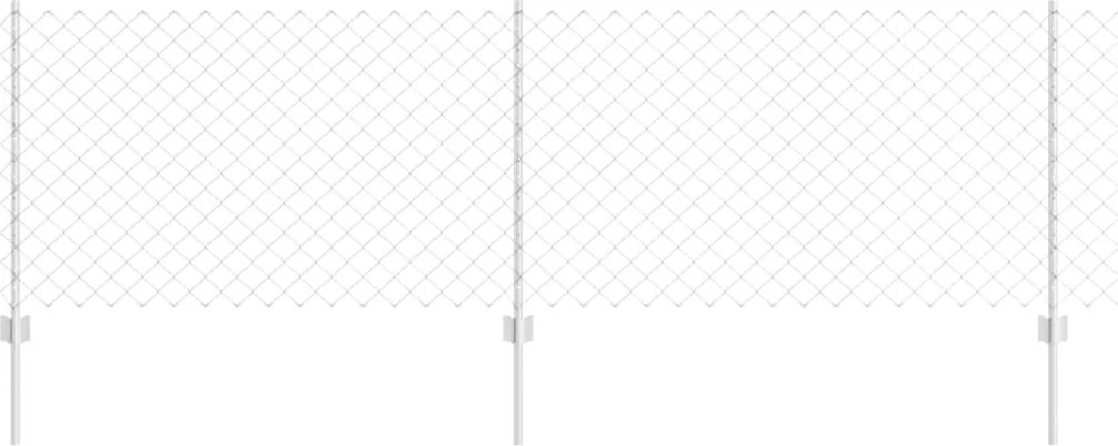 Plot s řetězovým odkazem a sloupkem 10 x 0,8 m Pozinkovaná ocel 3336295