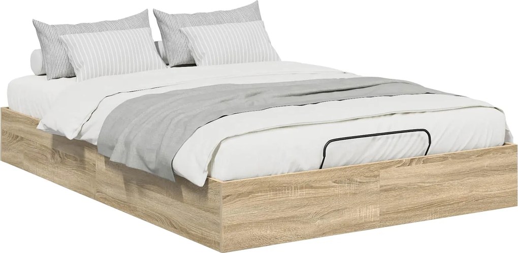 Ottoman postel Sonoma dub 193 x 120 x 25 cm Dřevěný materiál 3409287