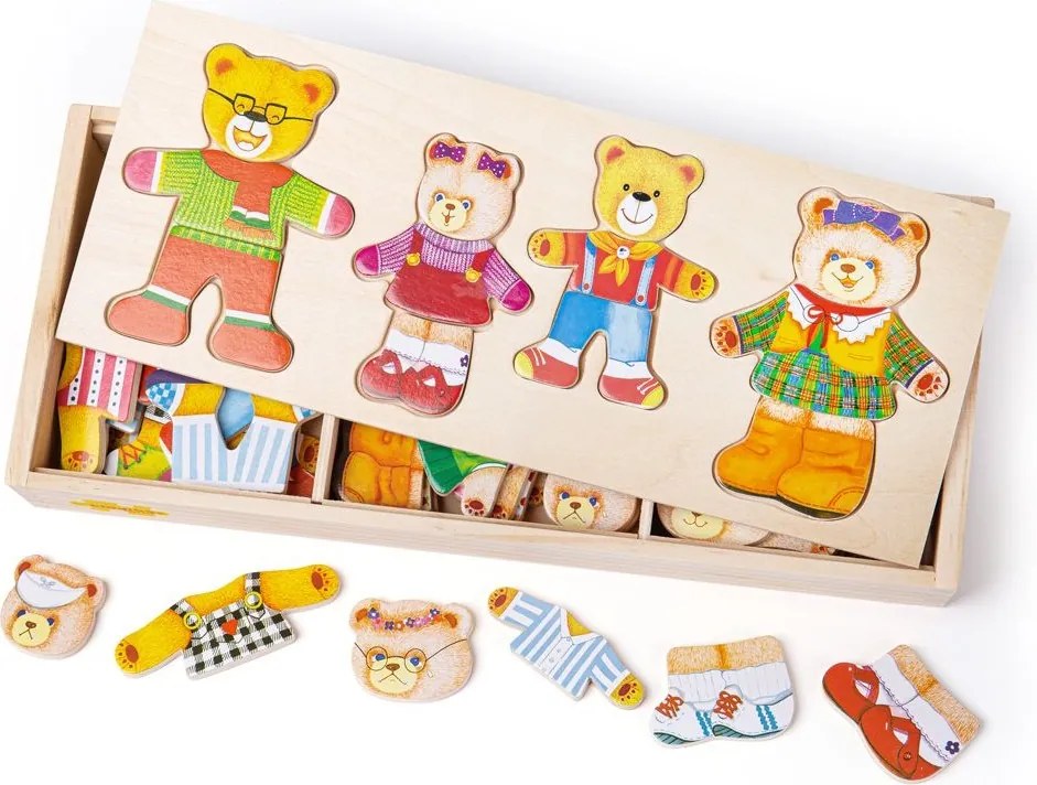 Oblékací puzzle BEAR FAMILY vícebarevné