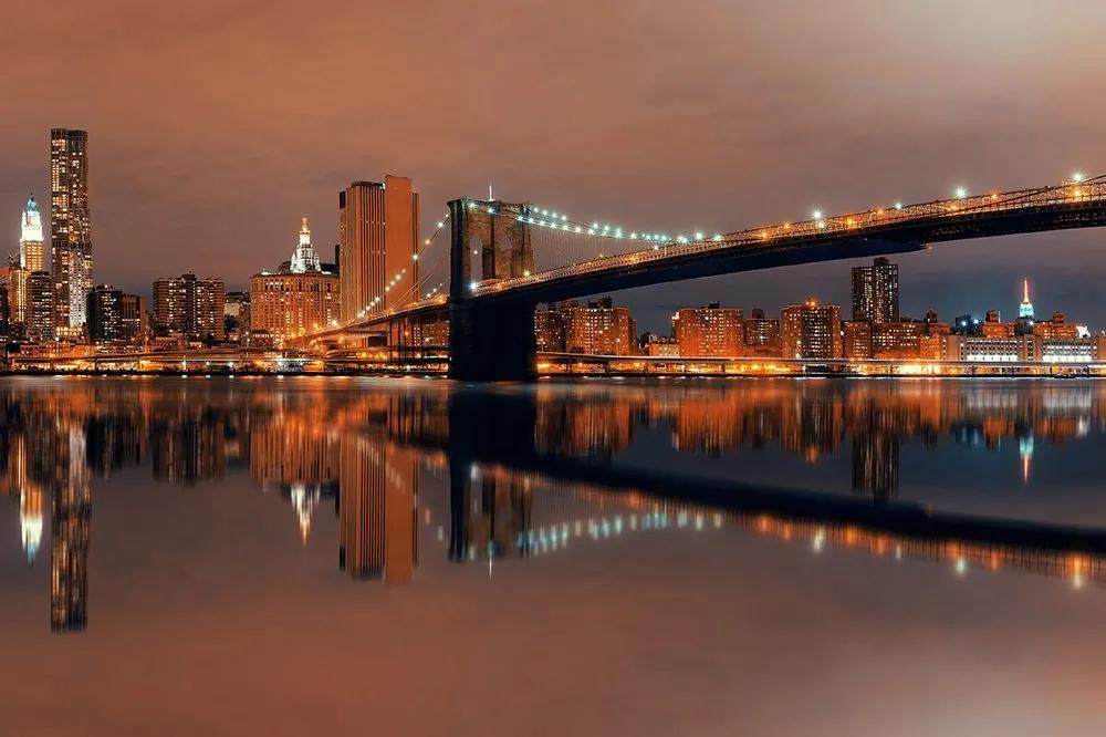 Samolepící fototapeta most v Manhattanu - 150x100 cm