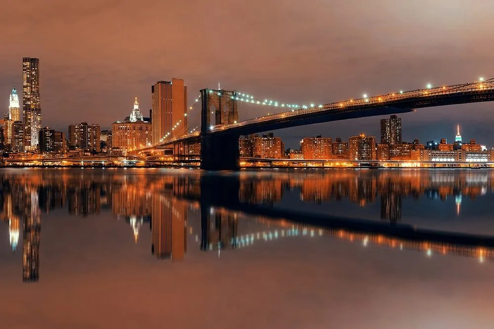 Samolepící fototapeta most v Manhattanu - 225x150 cm