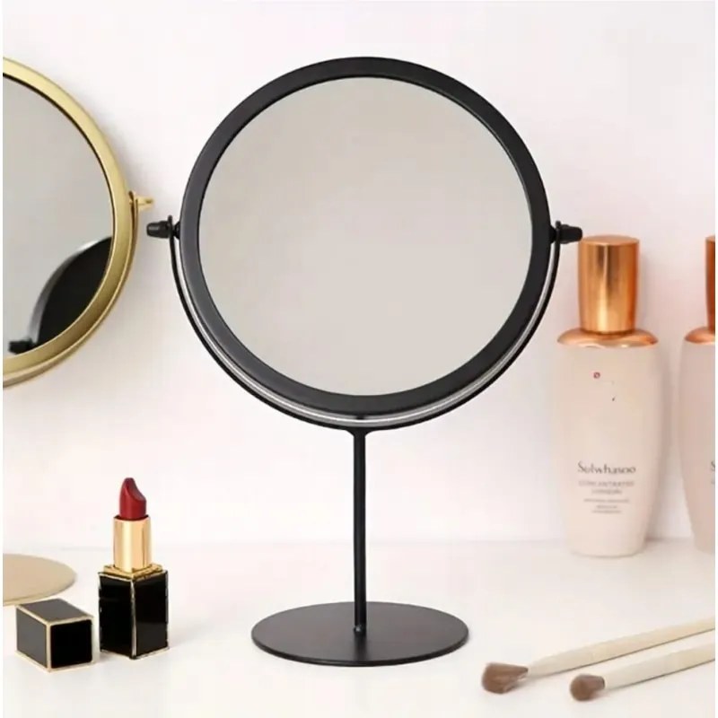 Flamenco Mystique Černé stojací kosmetické zrcátko, jednostranné, 27 cm výška - L14CZ