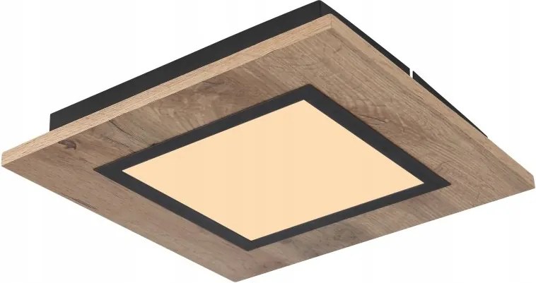 Stropní svítidlo Lea Led 12W 3000K moderní černá hnědá 30x30 cm