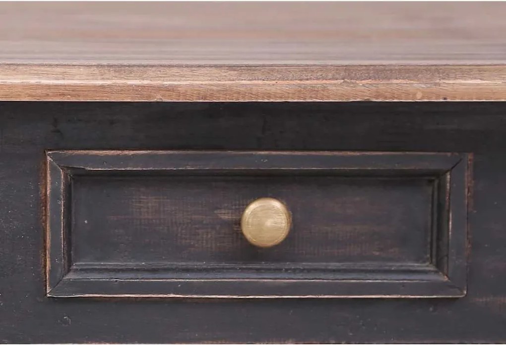 Psací stůl se 3 zásuvkami 117 x 57 x 75 cm masivní mahagon 283907