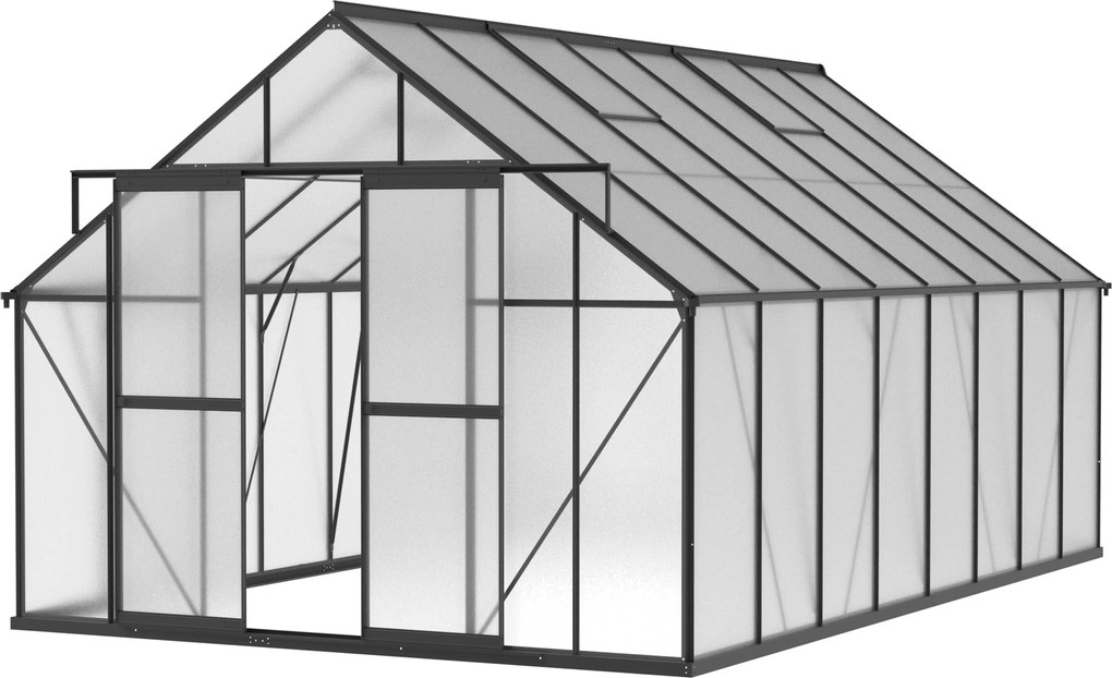 Skleník 245 x 304 x 488 cm, černý