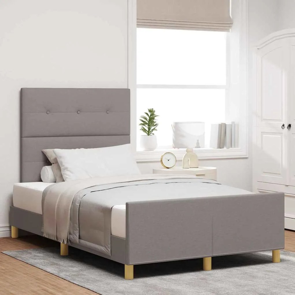 Rám postele s čelo Taupe 120 x 200 cm textil 3344722
