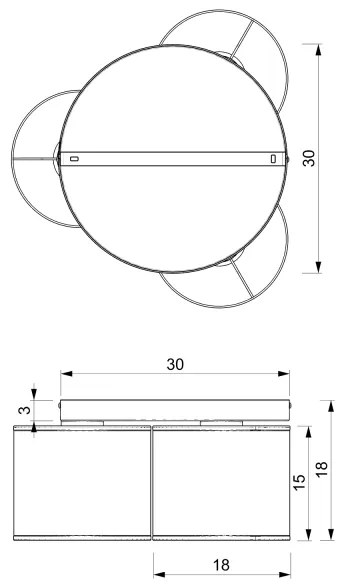 Lustr přisazený LOFT SHADE 3xE27/60W/230V černá