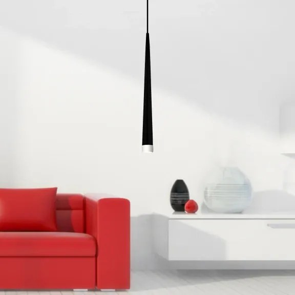 Minimalistické svítidlo Stylo 1 černé