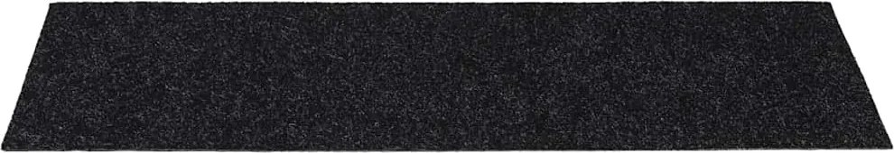 Schodové rohože samolepicí 15 ks 60 x 25 cm černé obdélníkové 326914