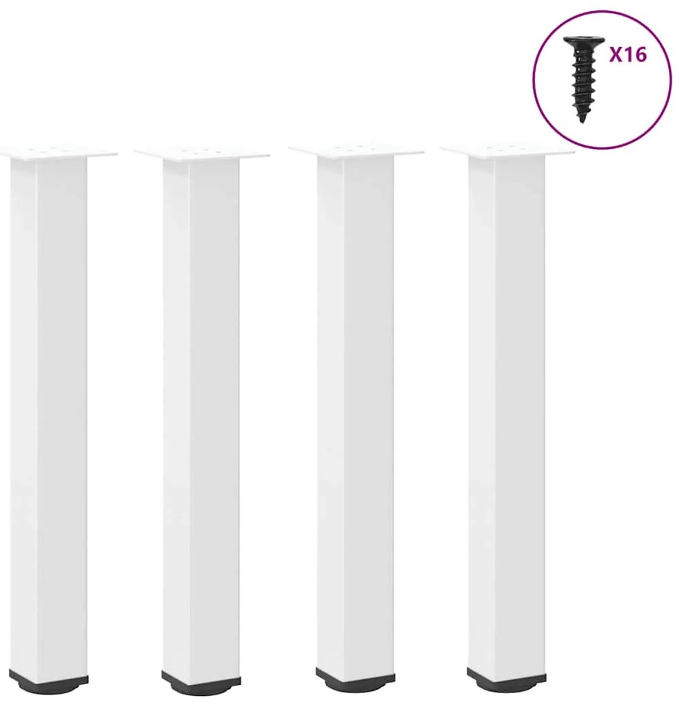 Nohy konzolového stolku 4 ks bílé 72-74 cm ocelové