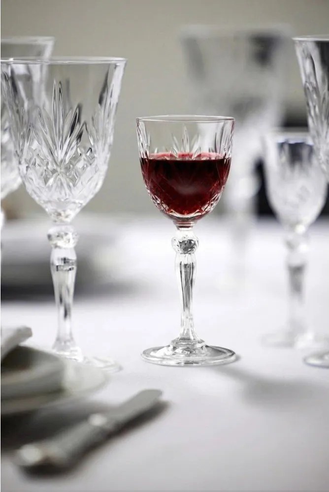 Křišťálové skleničky v sadě 4 ks na víno 140 ml Melodia – Lyngby Glas