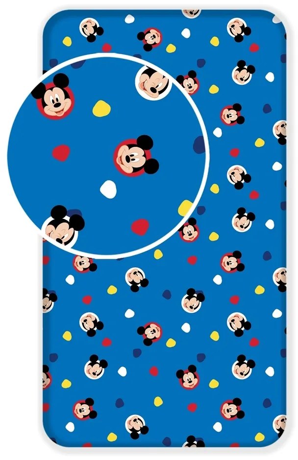 Jerry Fabrics Dětské bavlněné prostěradlo Mickey 04, 90 x 200 cm