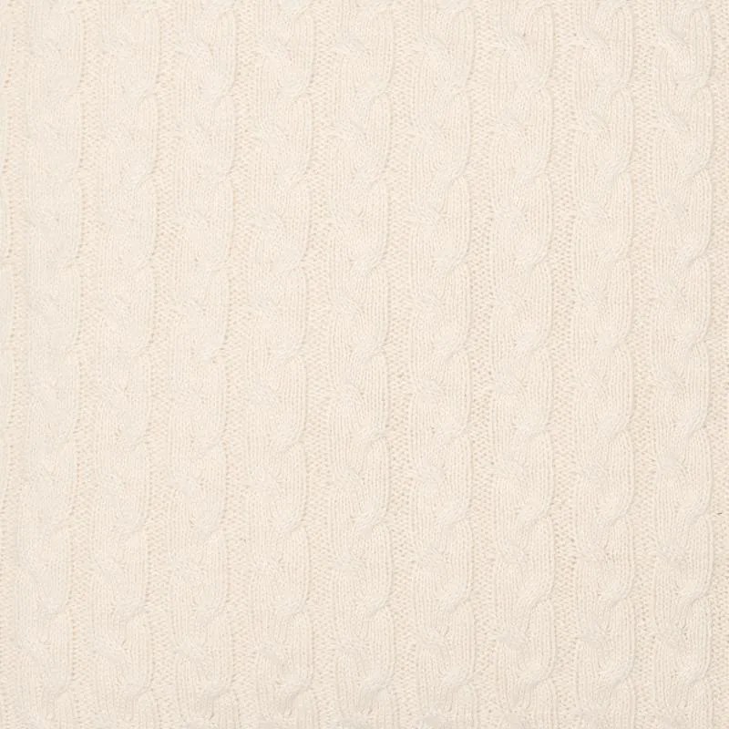 SCANquilt pletený povlak IMPERIAL copánky světle smetanová 45 x 45 cm
