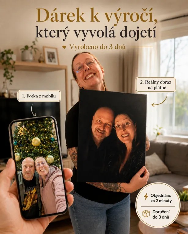 Foto obraz z vlastní fotky na plátno – Dramatický studiový portrét Rozměry obrazu: 40 x 50 cm