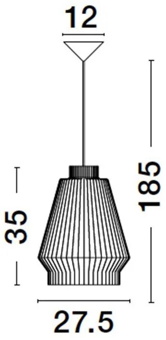 Nova Luce Závěsné svítidlo BREDO černý hliník černý kabel E27 1x12W