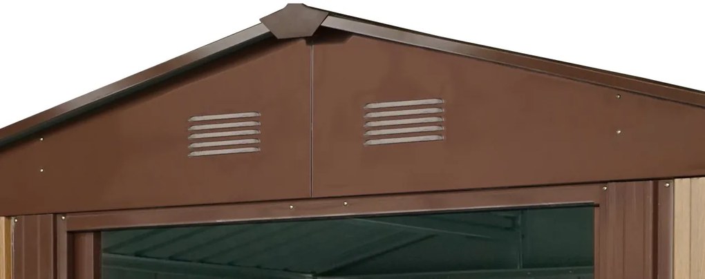 Zahradní domek BestBerg ZDB-9D / 9 m² / 279 x 324 x 211 cm / dekor dřevo/hnědá