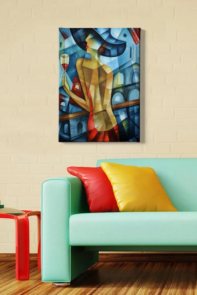Obraz na plátně Cubism lady 50x70 cm