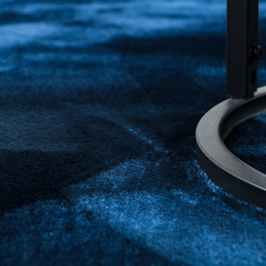 Dywany Łuszczów, Kusový koberec Visco Rabbit Dark blue 10 kruh, 160x160 (průměr) kruh, modrá, dětský pokoj