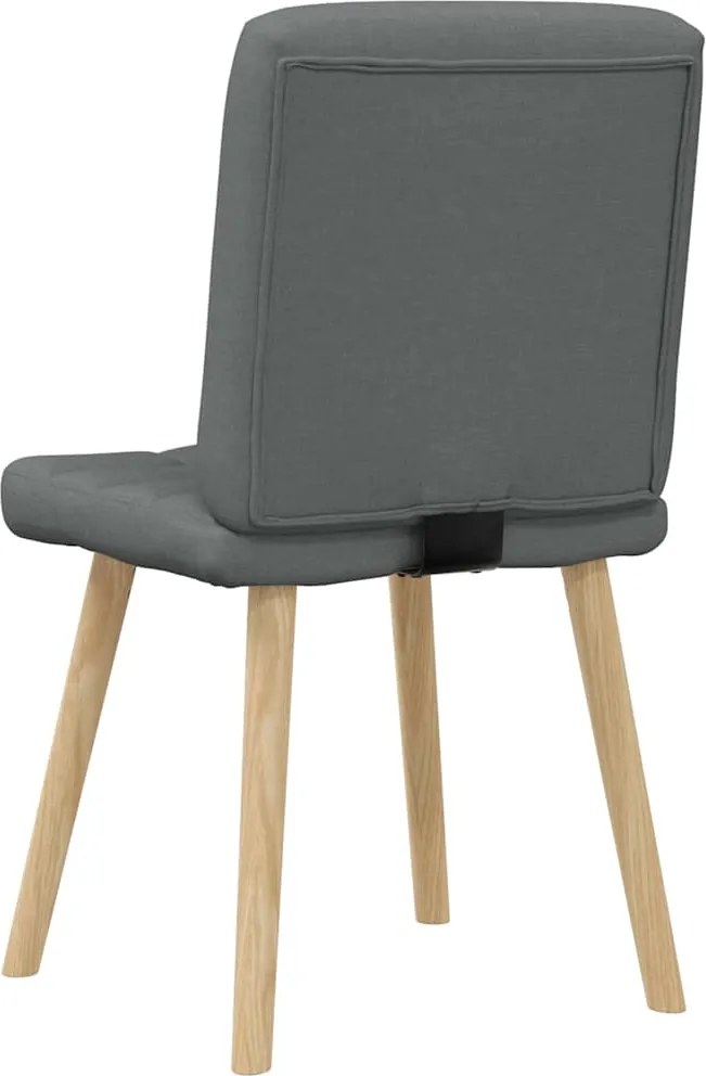 Otočné jídelní židle 6 ks tmavě šedé textil 3315462