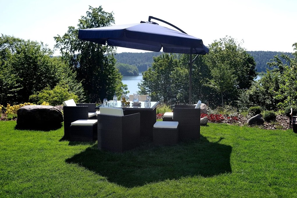 Tomido Zahradní slunečník EXCLUSIV 300 cm BLUE 3052