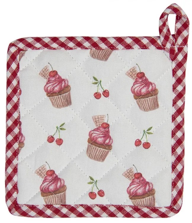 Bavlněná podložka pod nádobí pro děti Cherry Cupcake – 16x16 cm