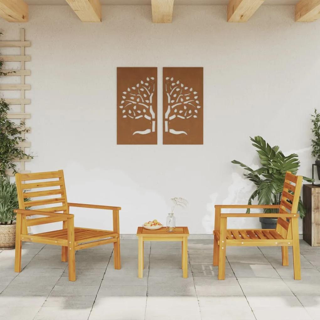 Zahradní židle 2 ks 66,5 x 65 x 81 cm masivní akáciové dřevo - Default Title