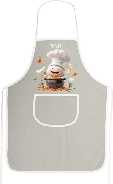 Kuchyňská zástěra Gusto EMI, šedá