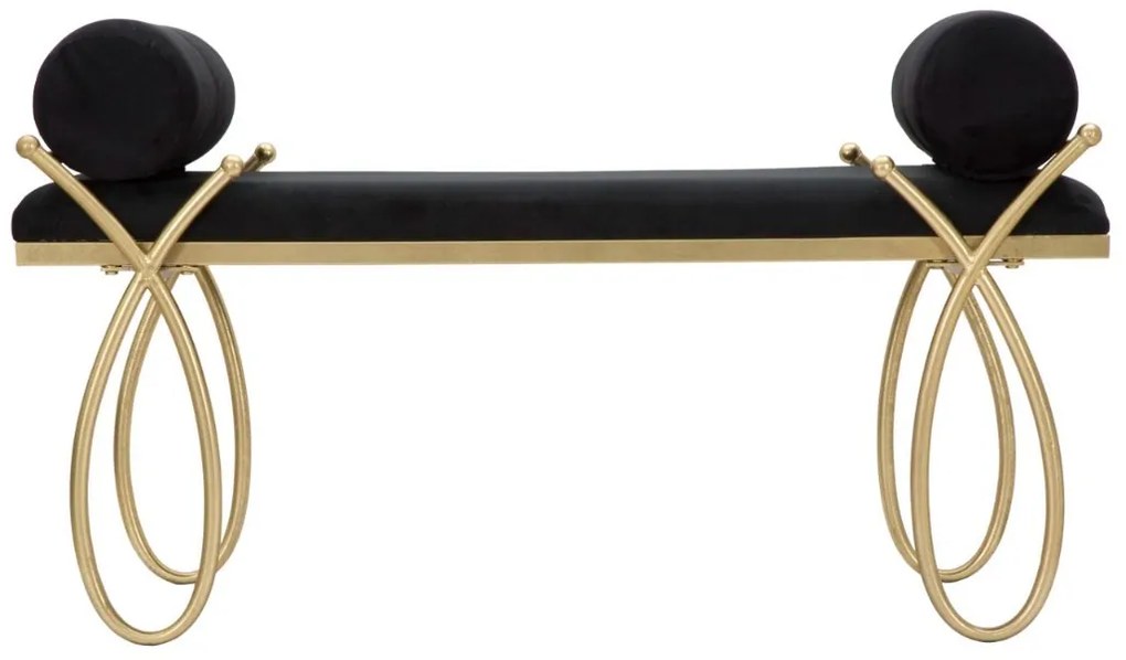 Designová lavice Nancilea 112,5 cm černá