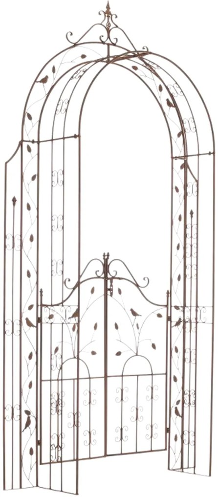 Pergola na popínavé rostliny GS22232 s brankou  - Hnědá antik