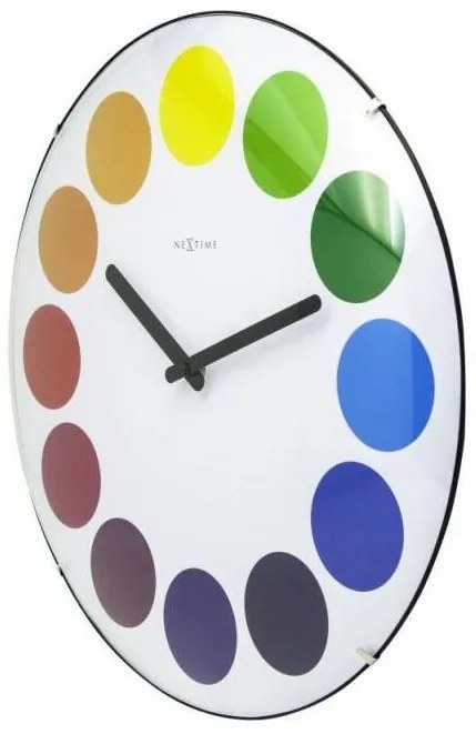 Designové nástěnné hodiny 3166 Nextime Dots Dome 35cm