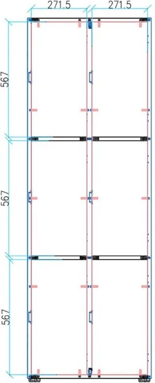 Dřevěná šatní skříňka S4 s úložnými boxy, 6 boxů, demont, mechanický kódový zámek, šedá/bříza